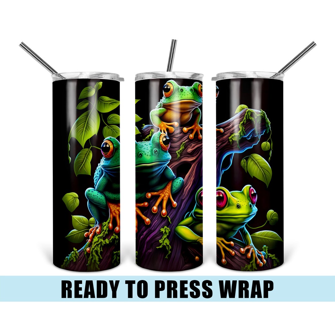 Tree Frogs - Tumbler Sublimation Transfer - Ready to Press - Heat ...