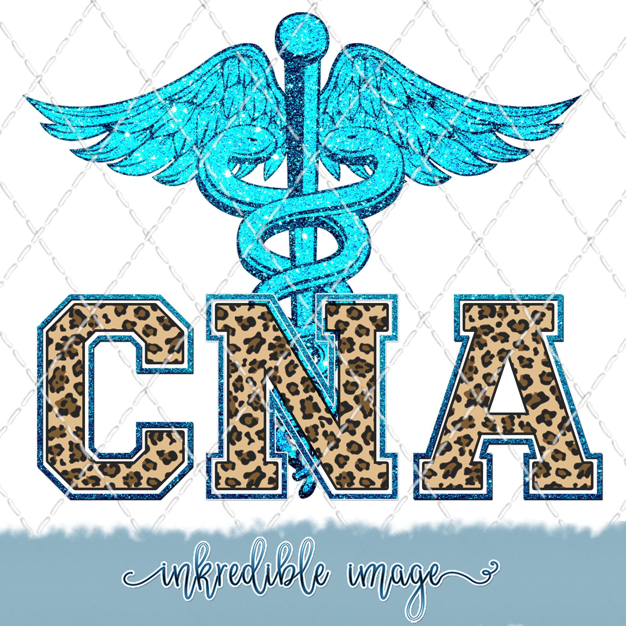 Leopard & Glitter CNA Sublimation PNG Digital Download - Etsy