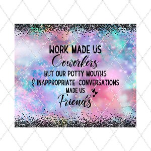 Coworker Friends 20oz Tumbler Design: Glitter PNG (digital Download) - Etsy