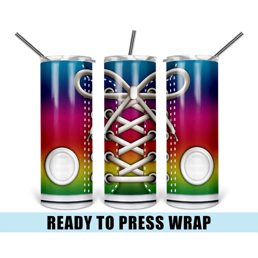 Sneakers - Tumbler Sublimation Transfer - Ready to Press - Heat ...