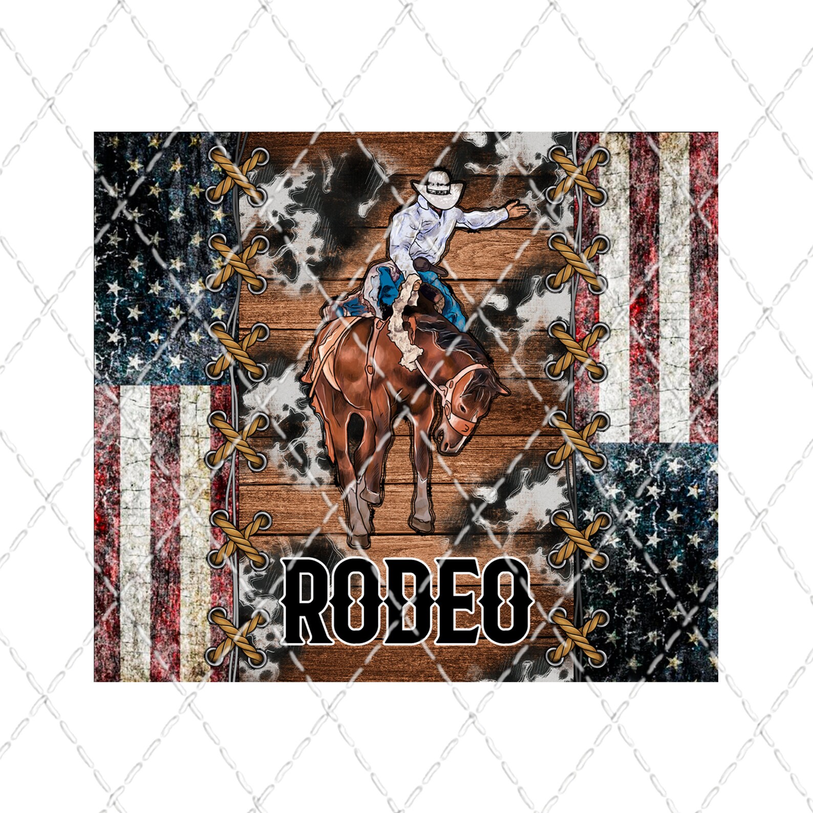 Rodeo Tumbler Sublimation Transfer Ready to Press Heat - Etsy