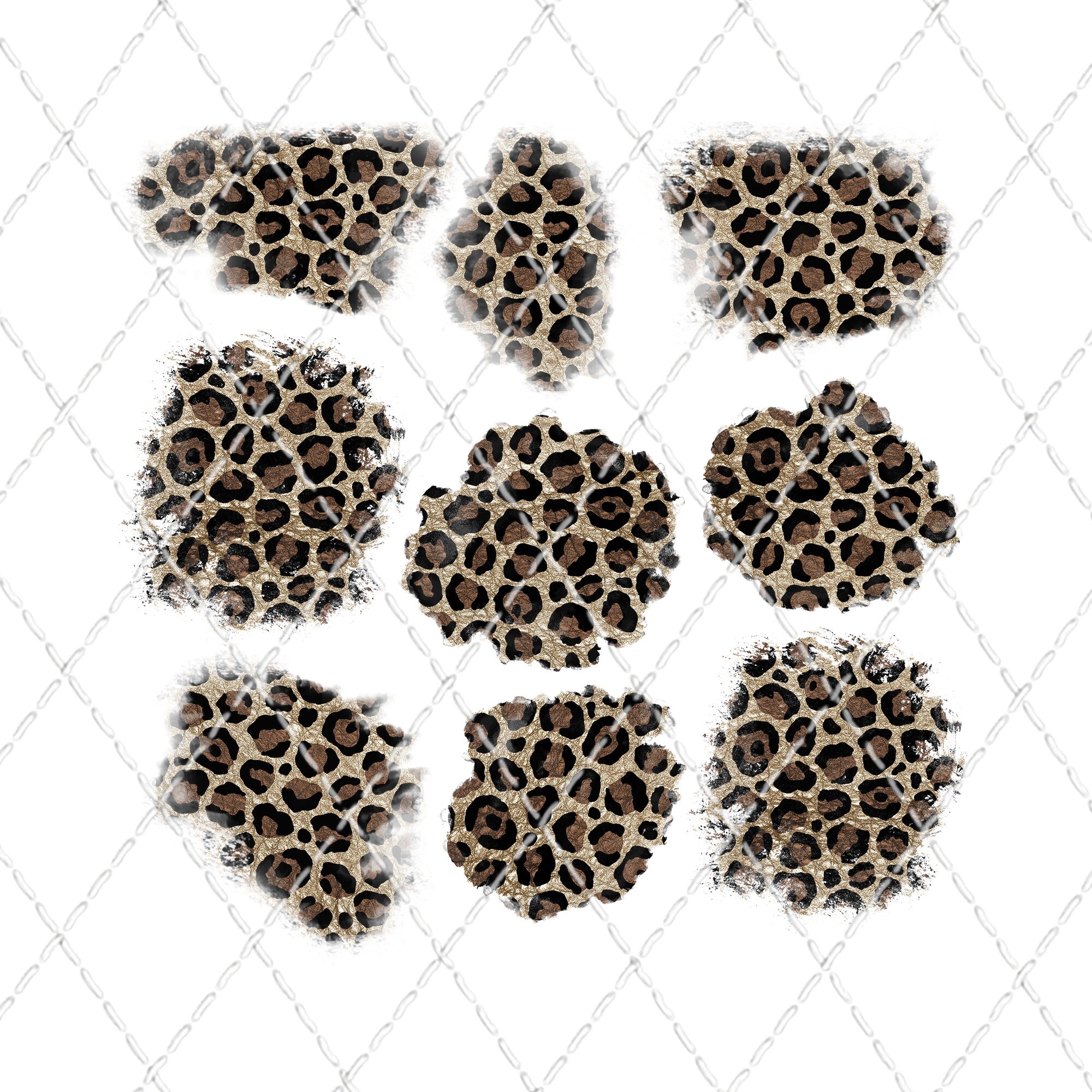 Craft Supplies & Tools Cheetah Black/Brown Distressed Patches Leopard ...