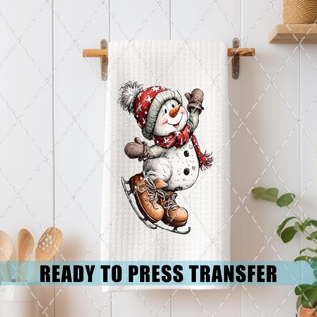 Whimsical Snowman #4 Sublimation Transfer - Ready to Press - Heat ...