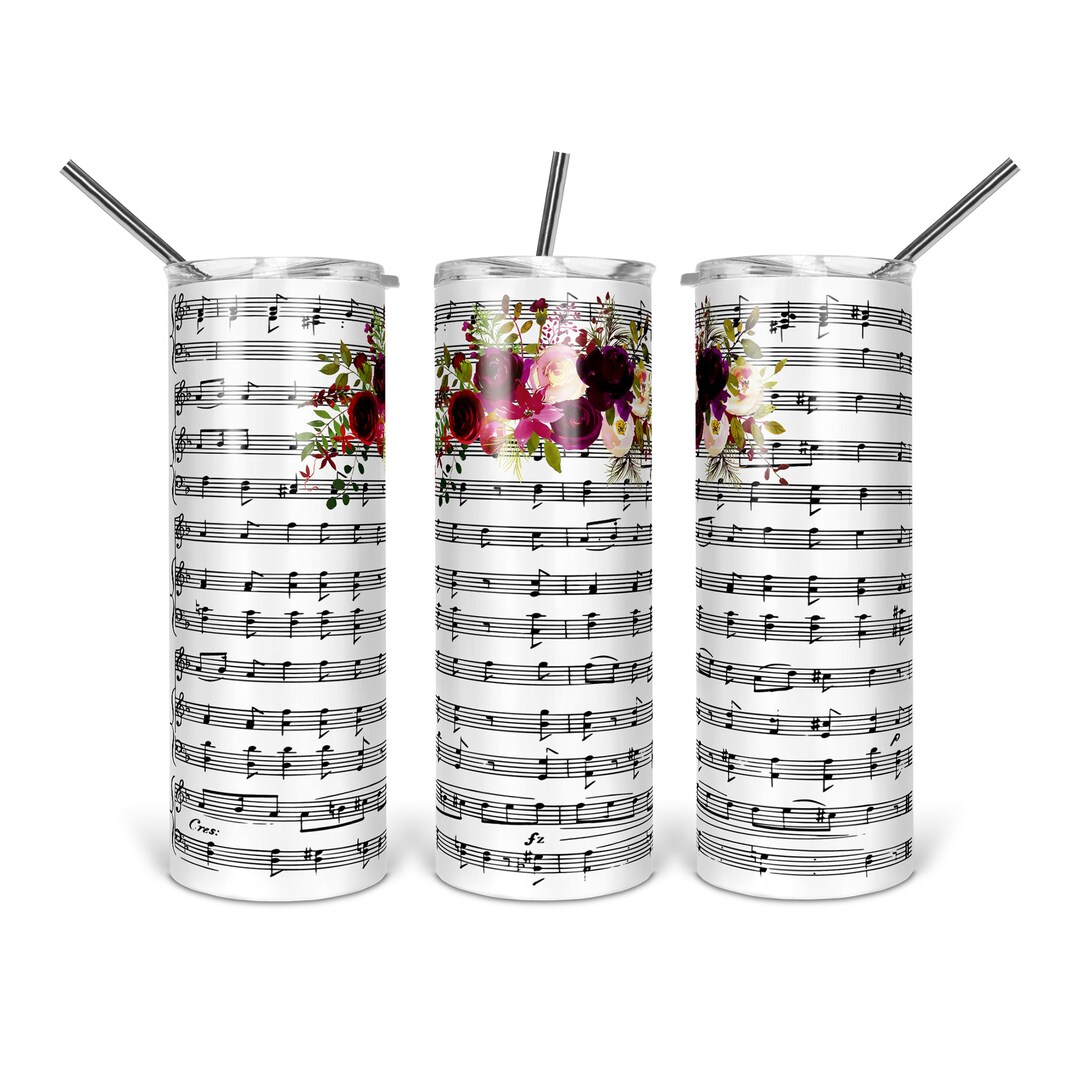 Sheet Music Sublimation PNG Digital Download Digital Design Tumbler ...