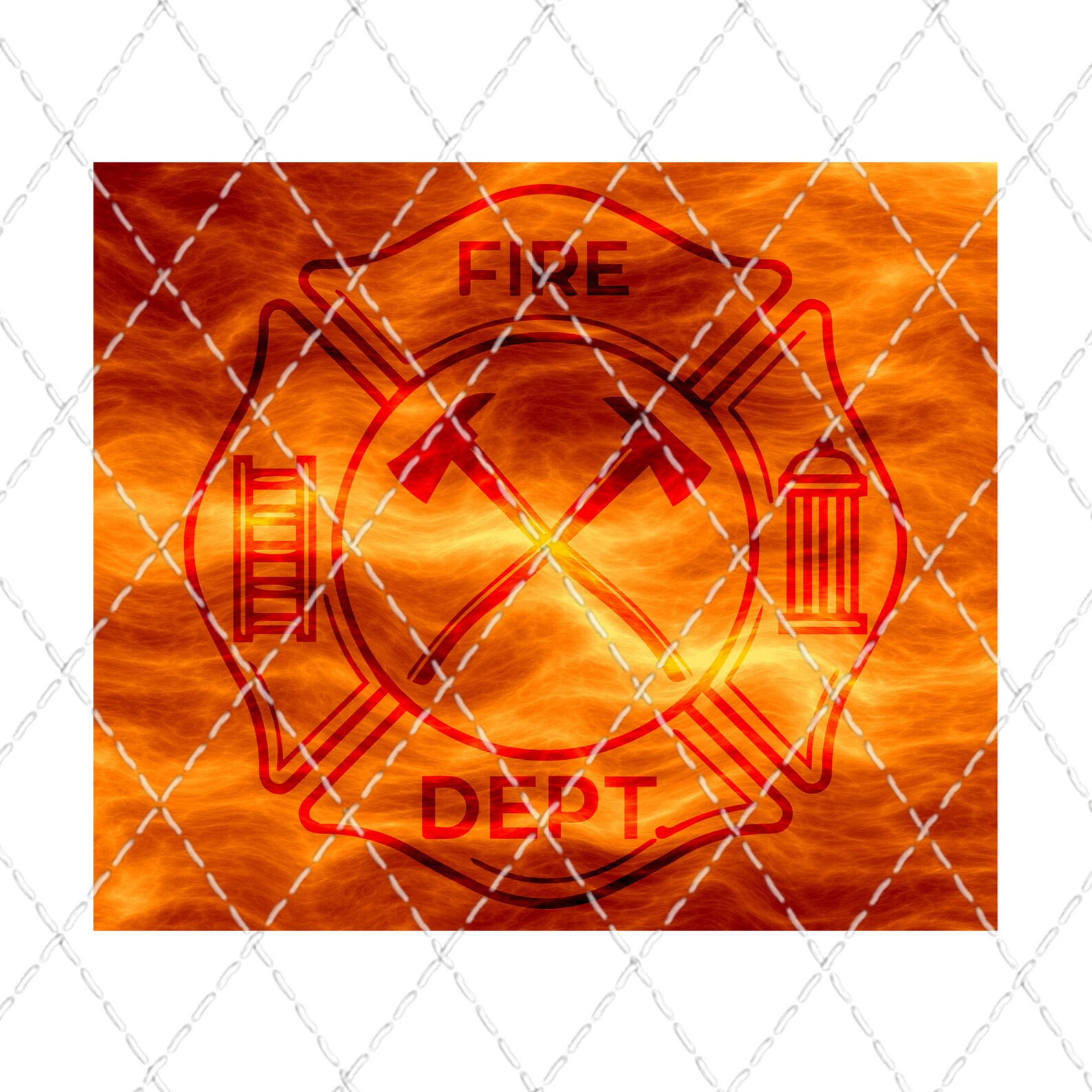Fire Dept Tumbler Sublimation Transfer: Maltese Flame Design - Etsy