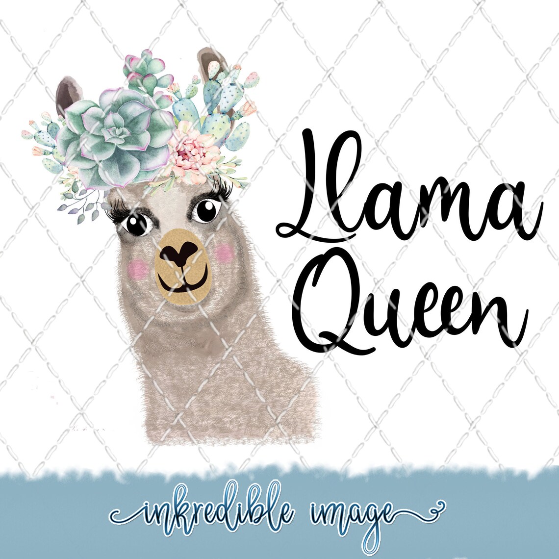 Llama Queen Sublimation PNG Digital Download Digital | Etsy
