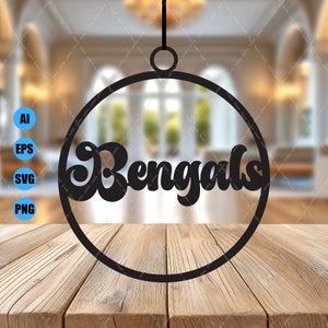 Bengals Suncatcher Digital Download Digital Design SVG EPS Laser Cut ...