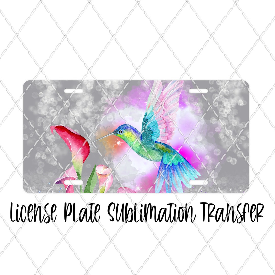 Hummingbird License Plate Sublimation Transfer Ready to - Etsy