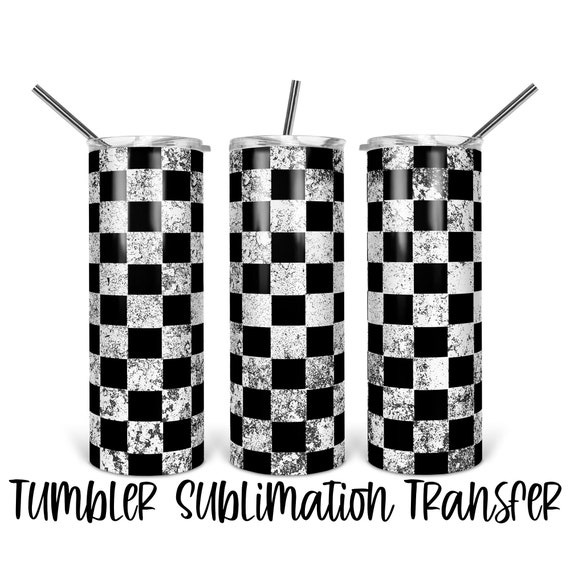 Checkered Flag Tumbler Sublimation Transfer Ready to Press - Etsy