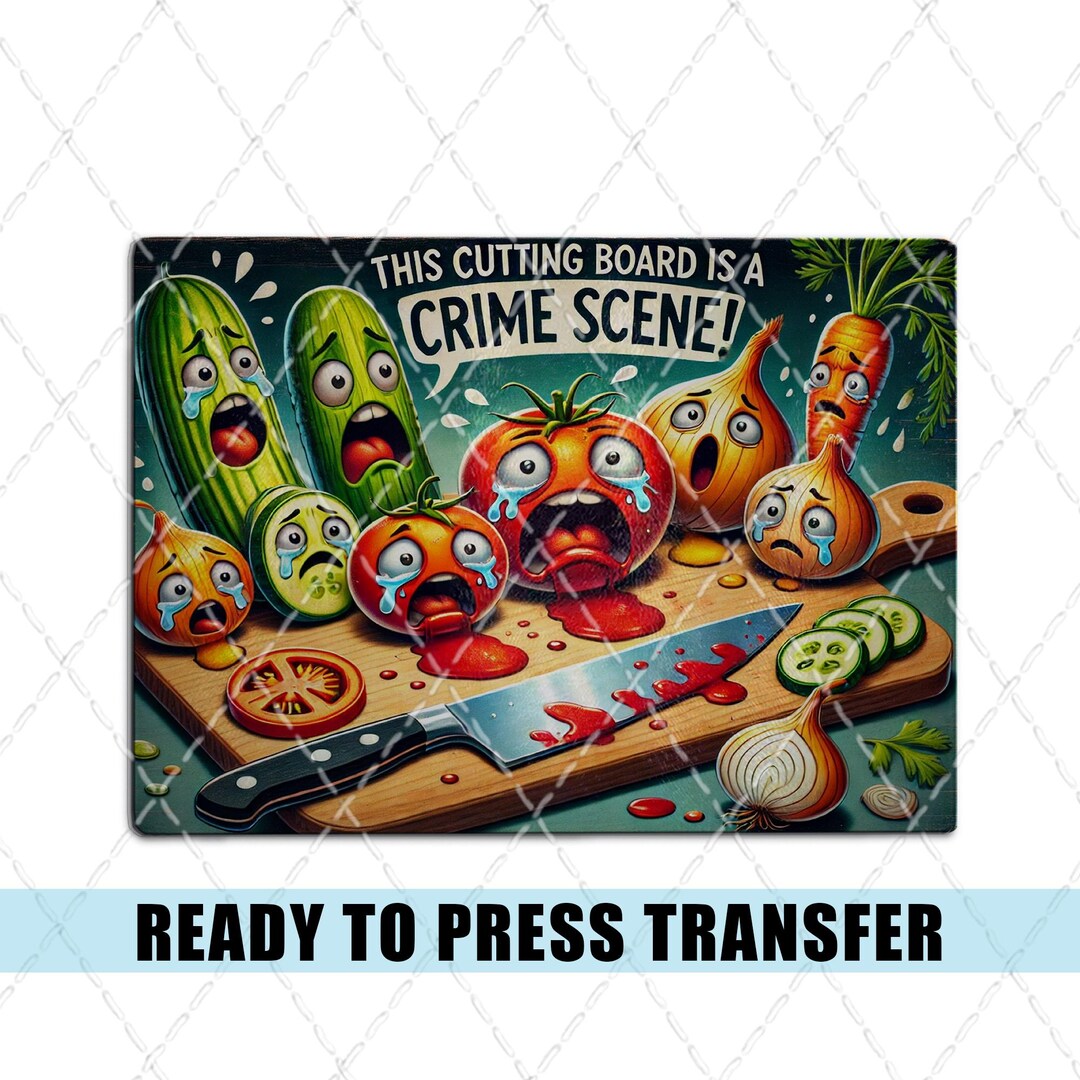 Crime Scene Sublimation Transfer - Ready to Press - Cutting Board ...