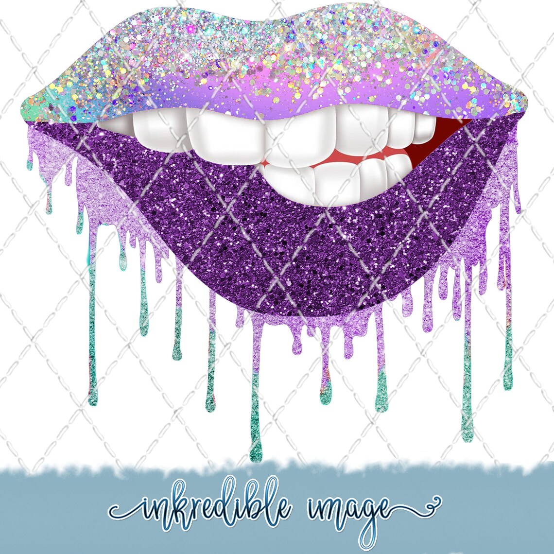 Purple Sequin Glitter Lips Sublimation PNG Digital - Etsy