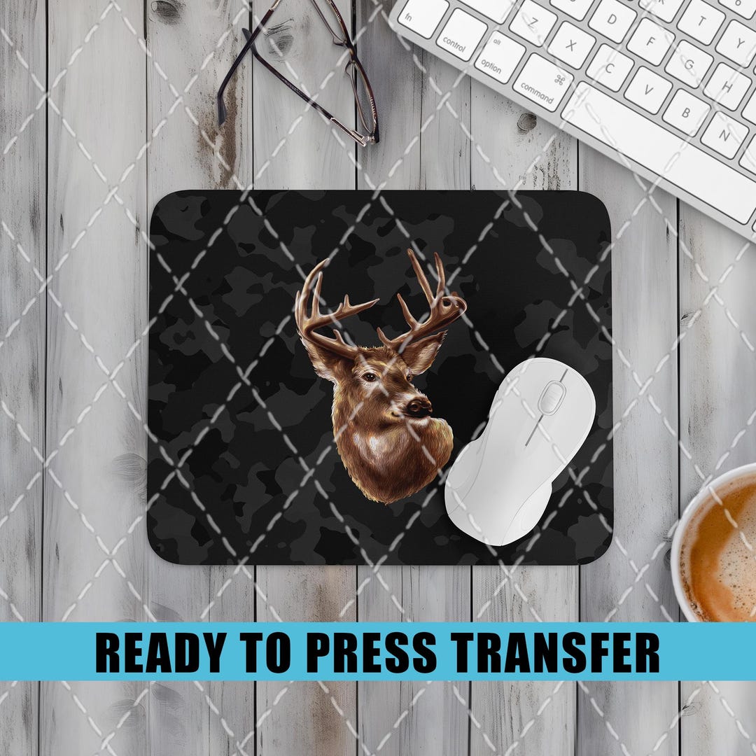 Black Camo Deer - Sublimation Transfer - Ready to Press - Heat Transfer ...