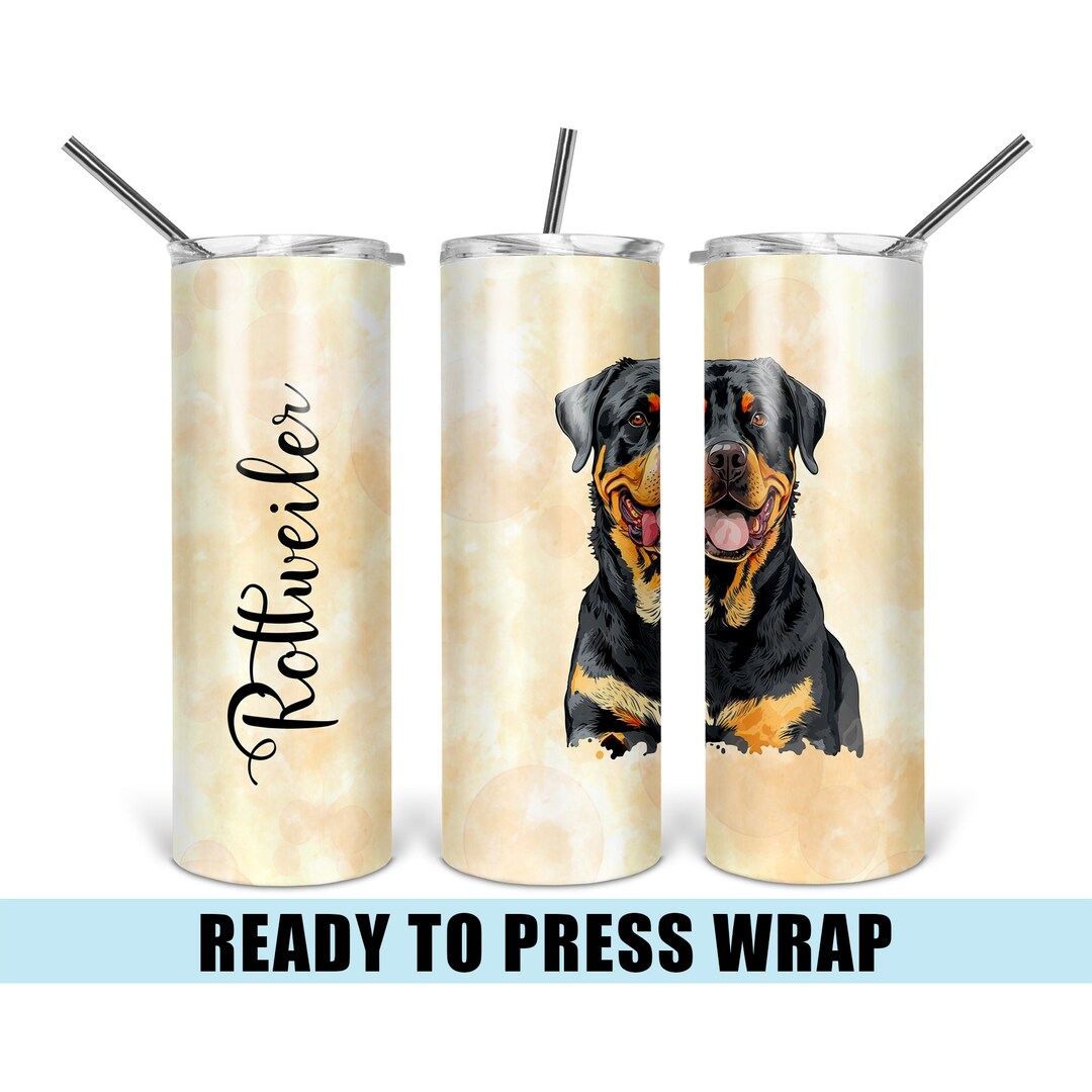 Rottweiler - Tumbler Sublimation Transfer - Ready to Press - Heat ...