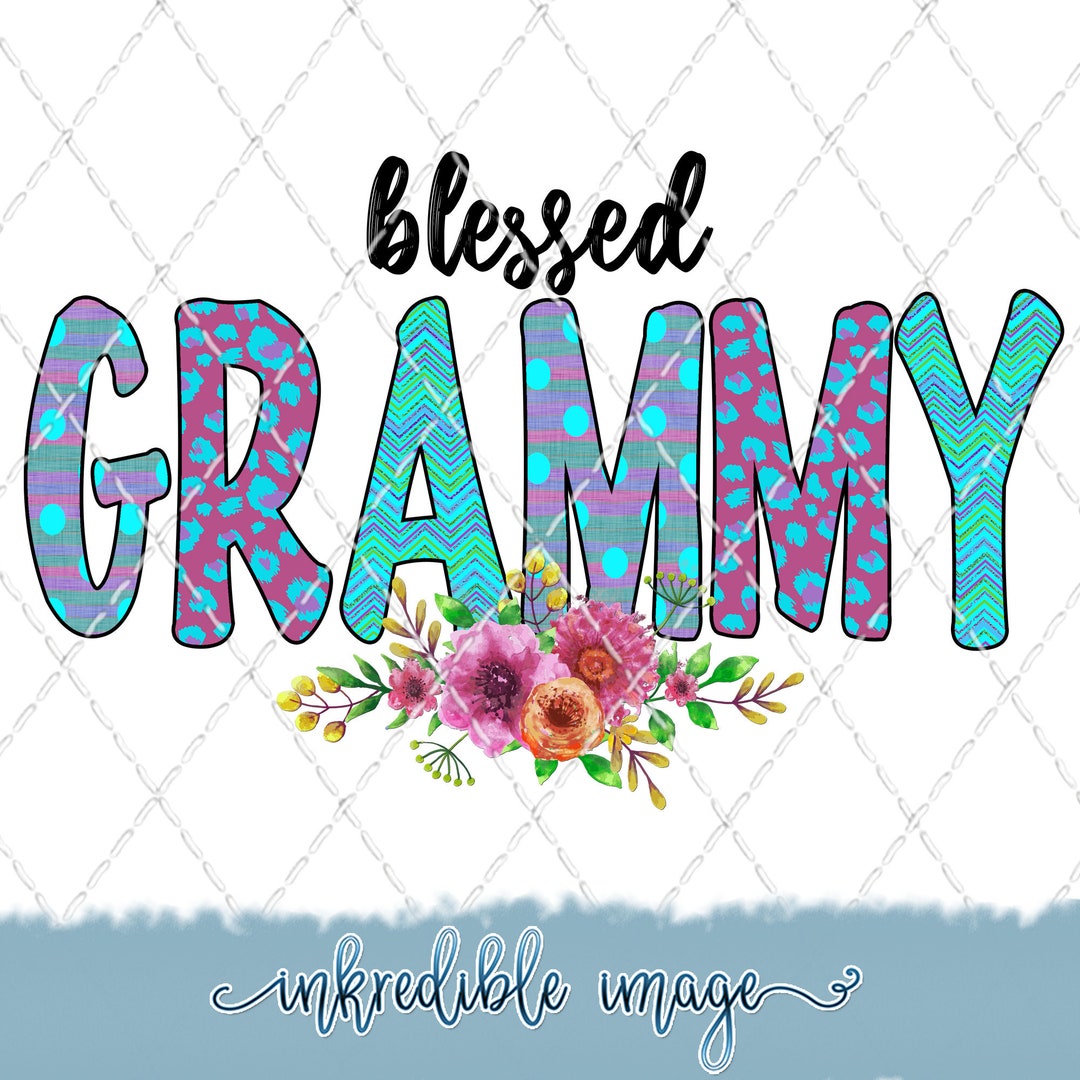Blessed Grammy Sublimation PNG Digital Download Digital Design Shirt ...