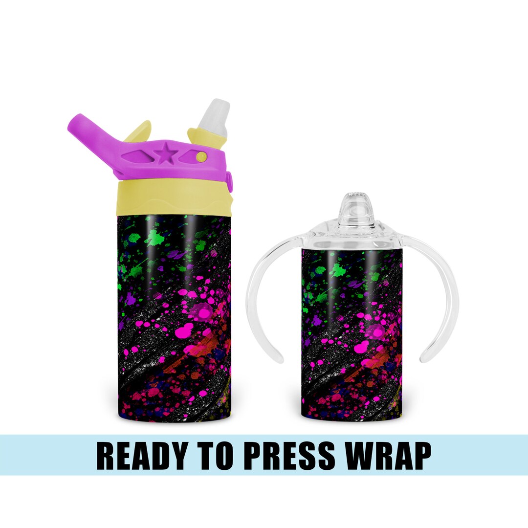 Neon Splatter Sippy Sublimation Transfer Ready to Press - Etsy