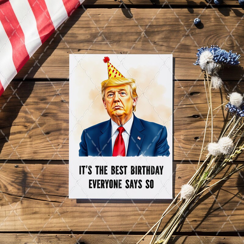 Trump Birthday Card - Etsy