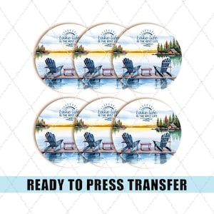 Lake Life is the Best Life Coaster Sublimation Transfer - Ready to ...