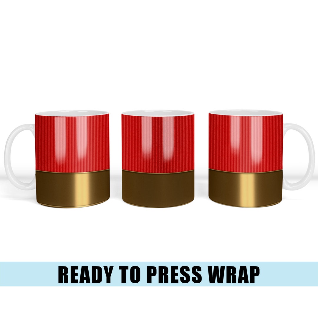 Red Shotgun Shell - Coffee Mug Sublimation Transfer - Ready to Press ...
