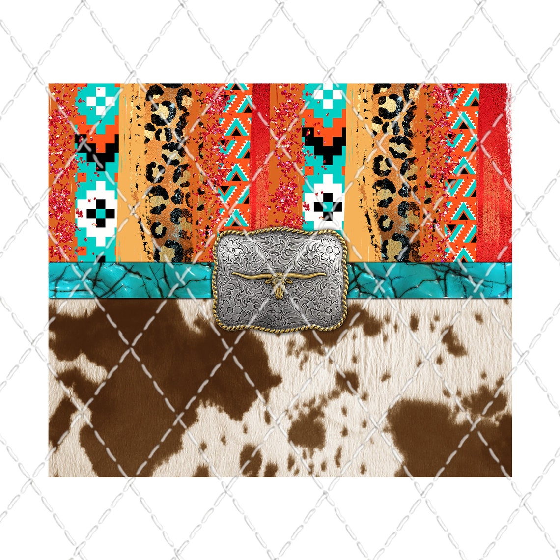 Aztec & Cowhide Sublimation PNG Digital Download | Etsy