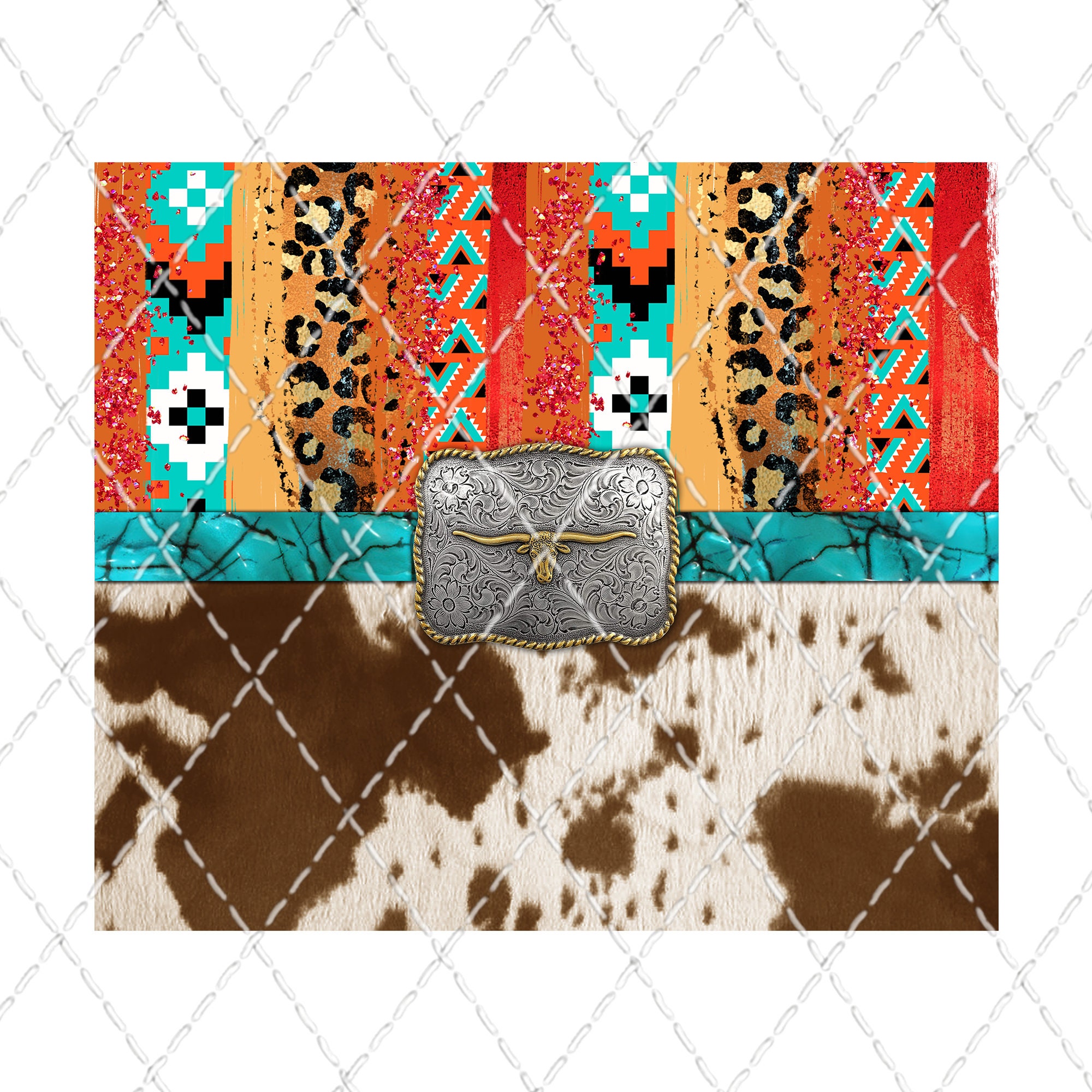 Aztec & Cowhide Sublimation PNG Digital Download - Etsy