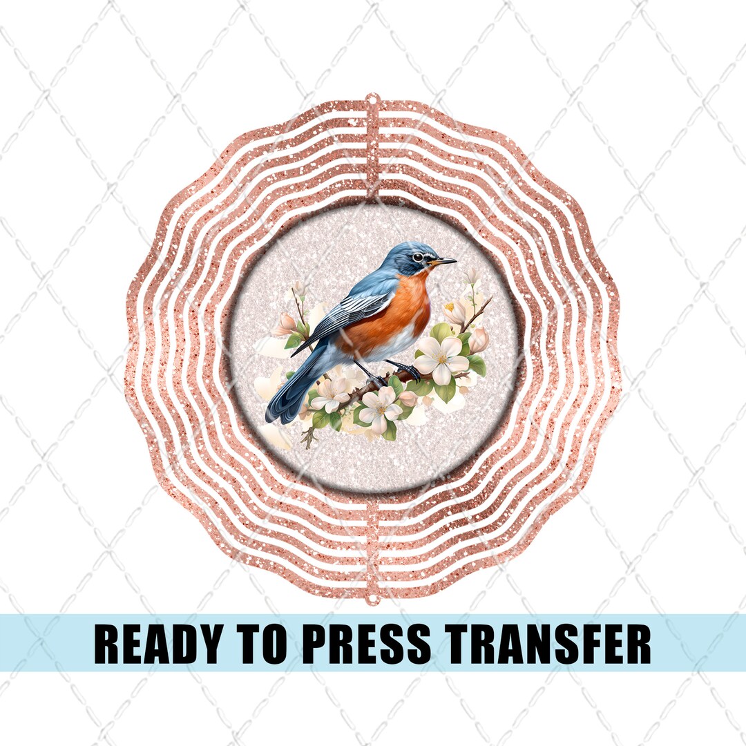 American Robin - Wind Spinner Sublimation Transfer - Ready to Press ...