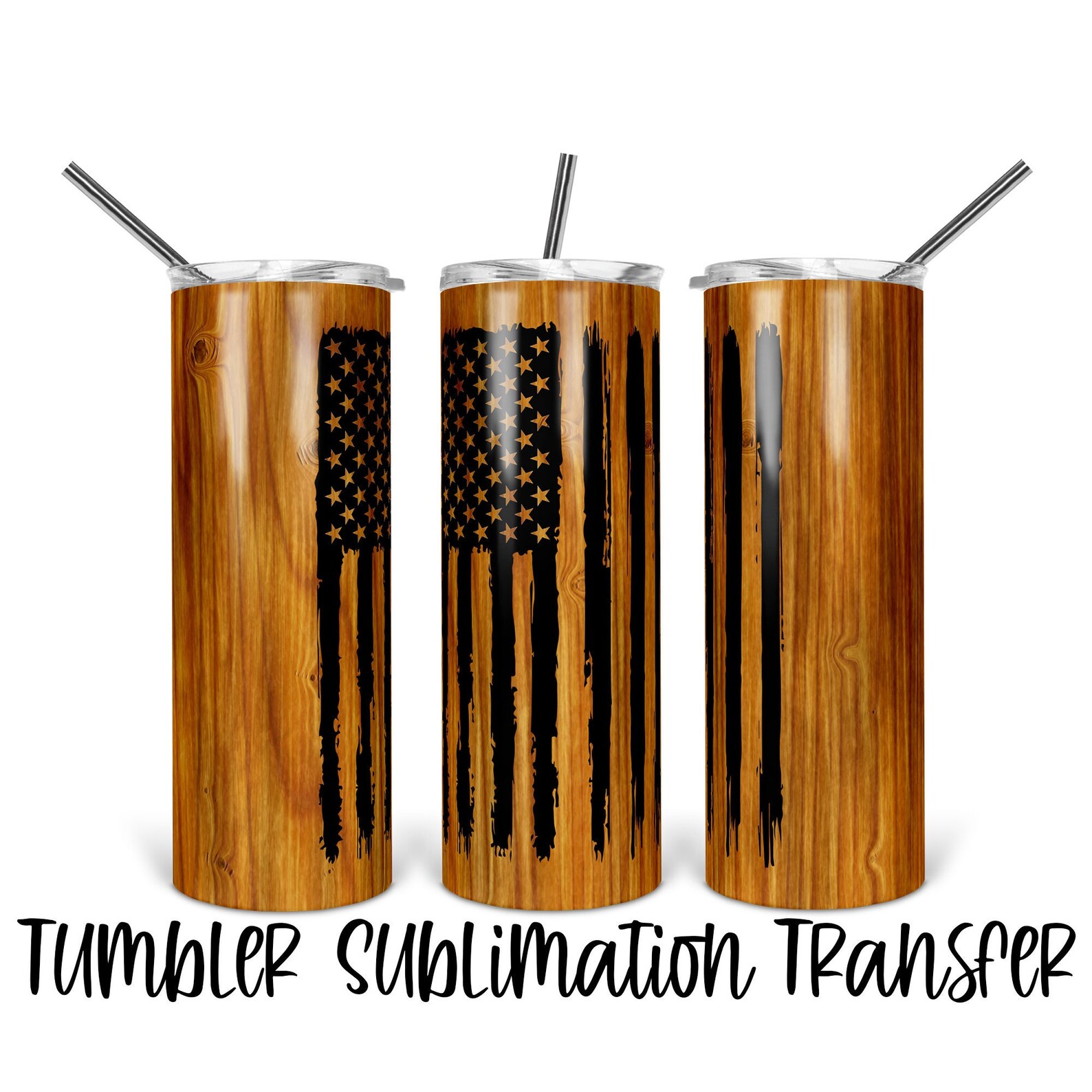 Wood Flag Tumbler Sublimation Transfer Ready to Press - Etsy