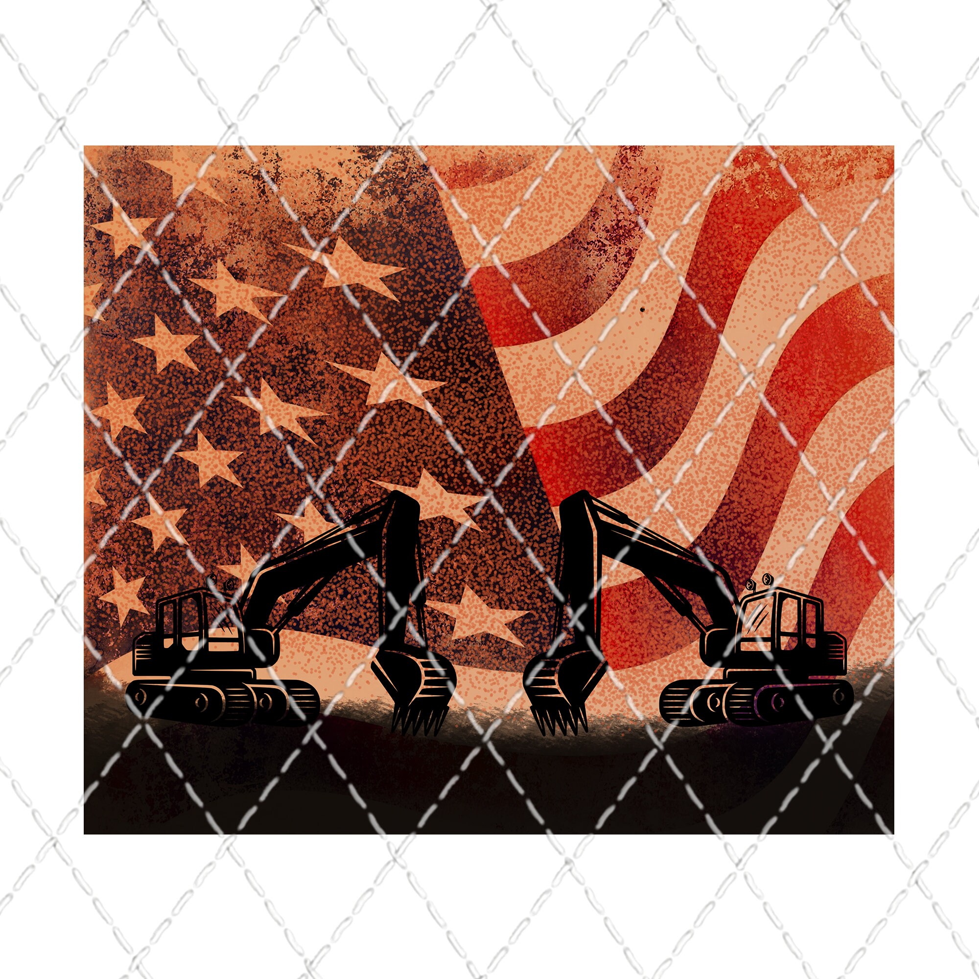 Backhoe Tumbler Sublimation Transfer Ready to Press Heat - Etsy