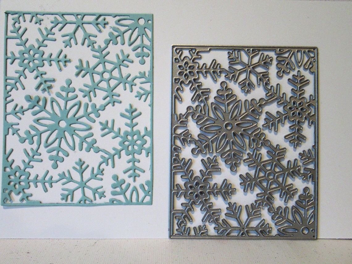 SNOWFLAKE Background Die Card Face Christmas - Etsy