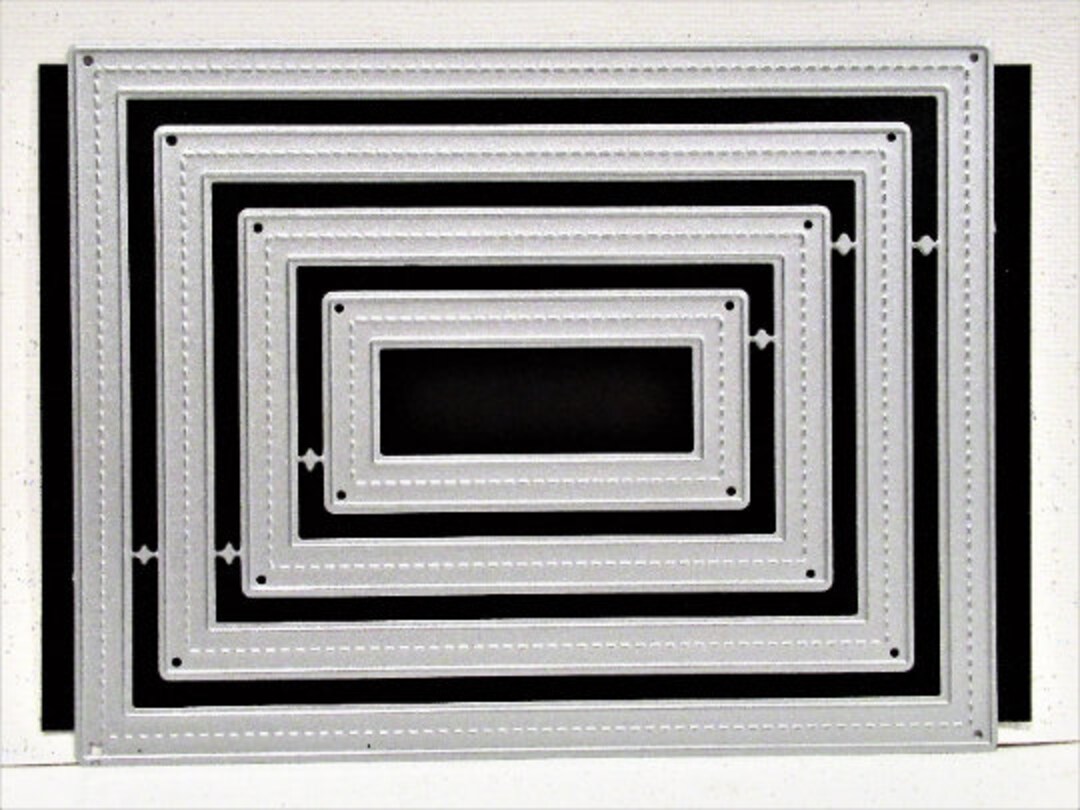 STITCHED RECTANGLE Frames Dies Nesting Dies - Etsy