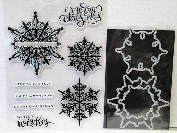SHIMMERING SNOWFLAKES Stamp and Die Set Stampin up Bonus - Etsy