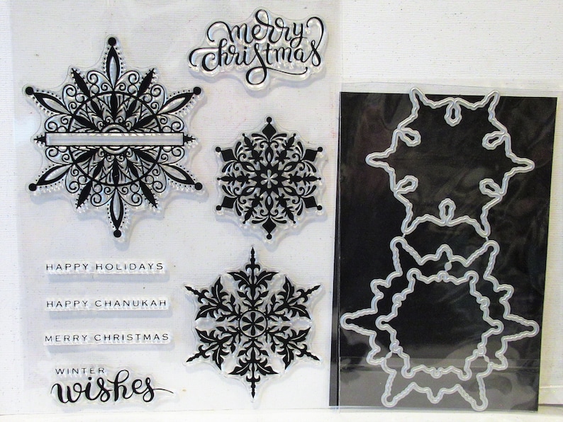 SHIMMERING SNOWFLAKES Stamp and Die Set + Stampin up Bonus - Etsy