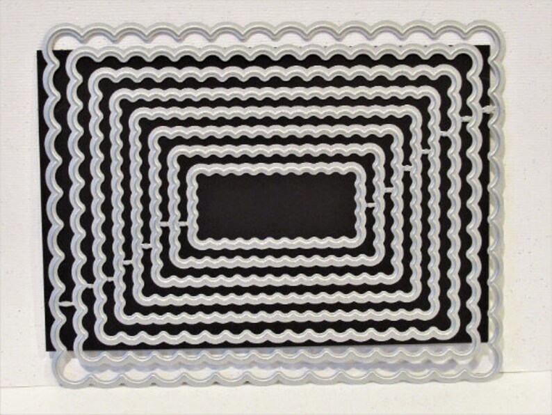 SCALLOPED RECTANGLE NESTING Dies - Etsy