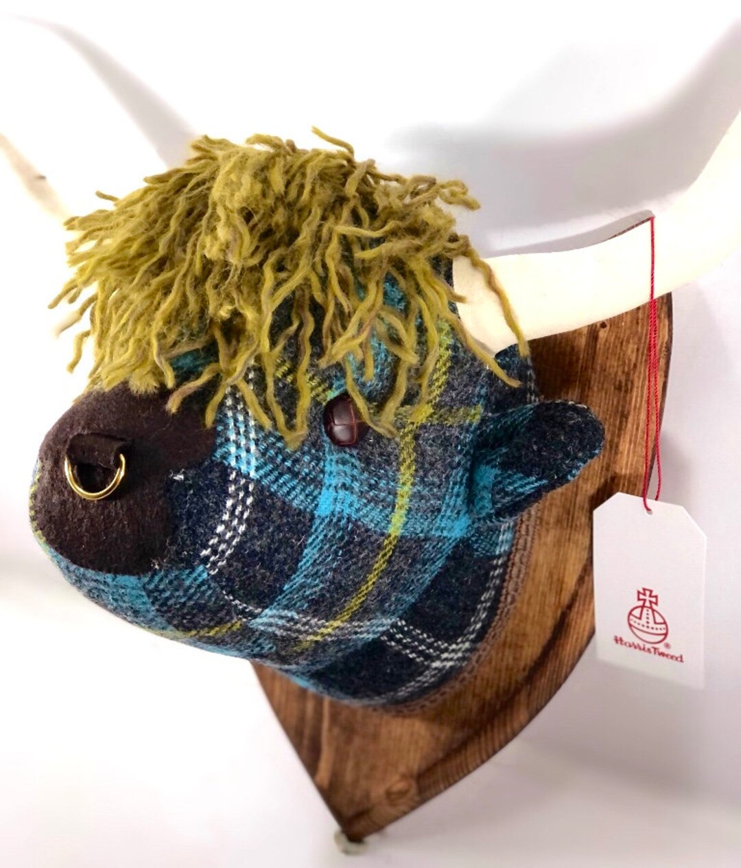 Handmade Highland Cow Trophy Head Made in Tartan and Tweeds. - Etsy