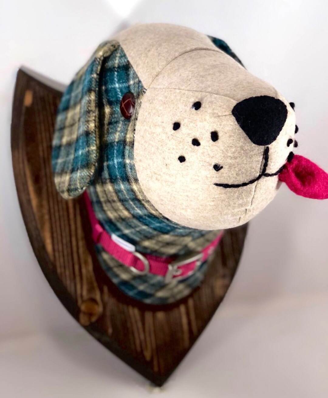 Handmade Faux Dogs Head Made in Tartan and Tweeds. Fabric - Etsy