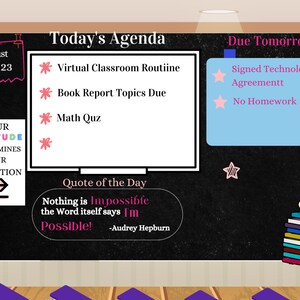 Customizable, Bitmoji, Classroom, Virtual, DAILY, AGENDA, Class ...