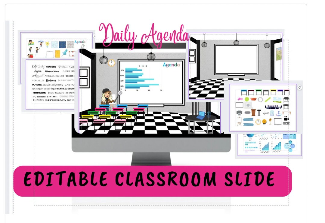 EDITABLE, CLASSROOM, SLIDES, Editable Graphs, Tables, Charts, Bitmoji ...