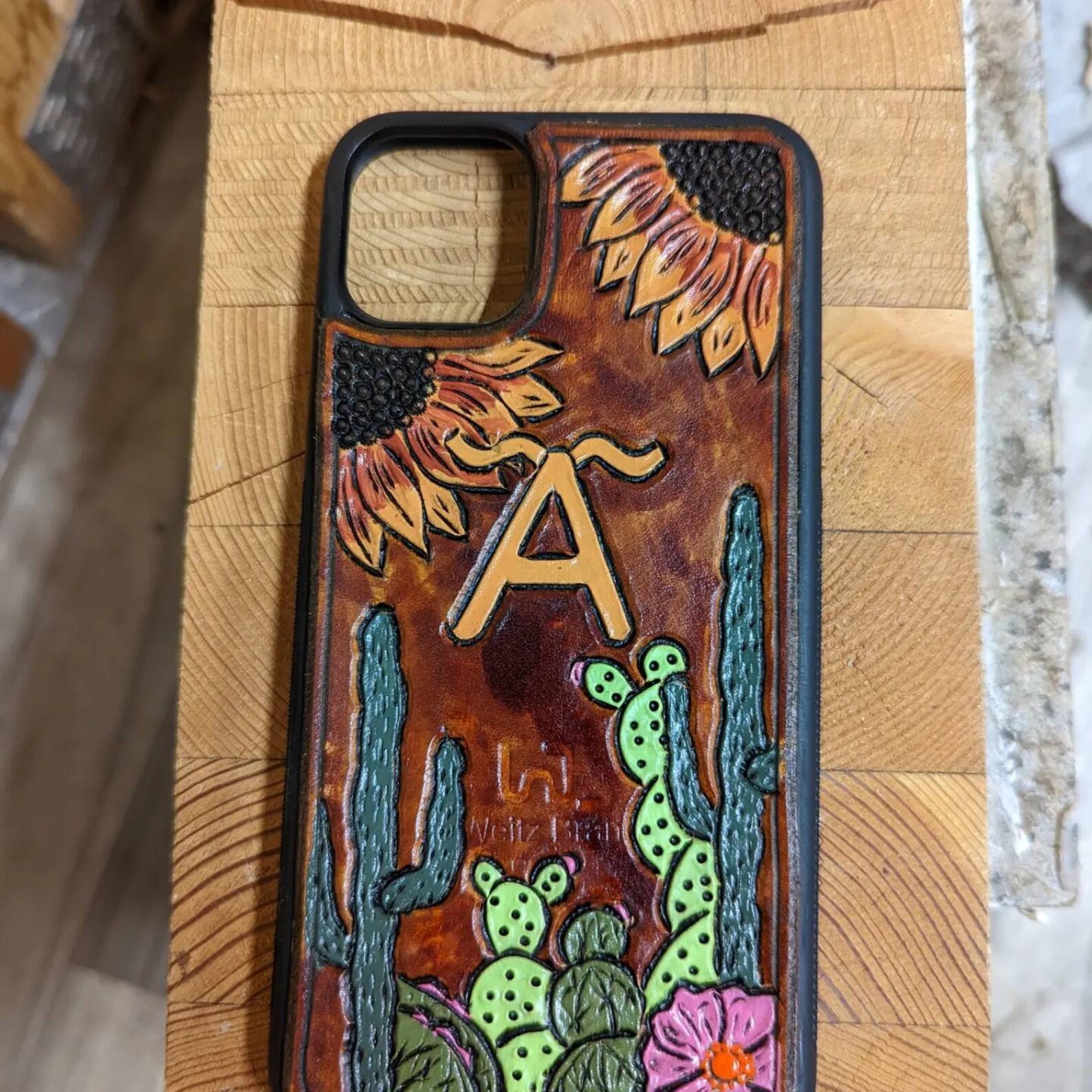 Custom Cactus and Sunflower Phone Case - Etsy