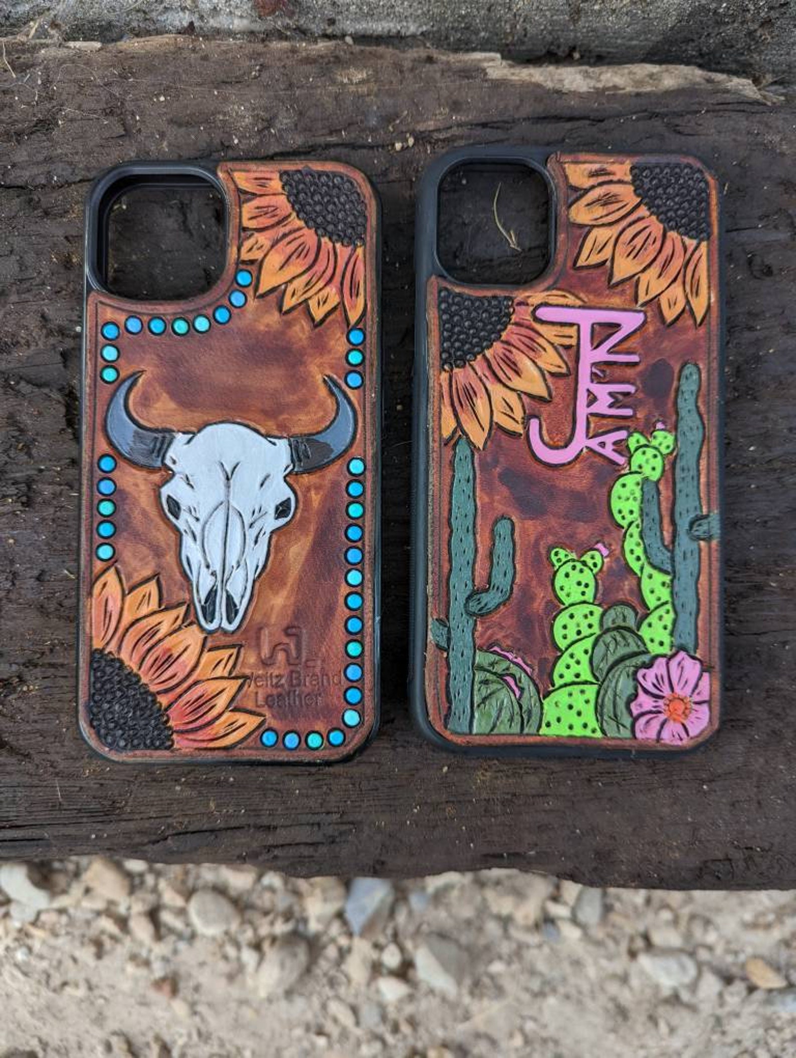 Custom Cactus and Sunflower Phone Case - Etsy