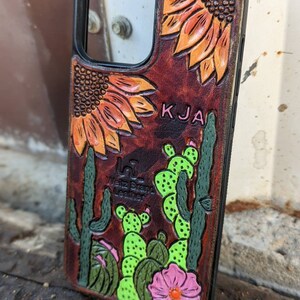 Custom Cactus and Sunflower Phone Case - Etsy