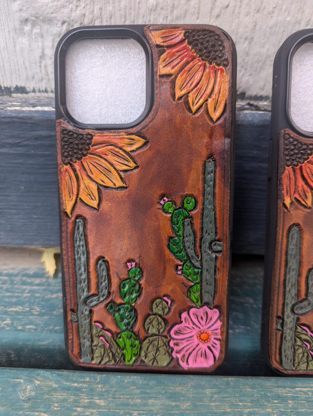 Custom Cactus and Sunflower Phone Case - Etsy