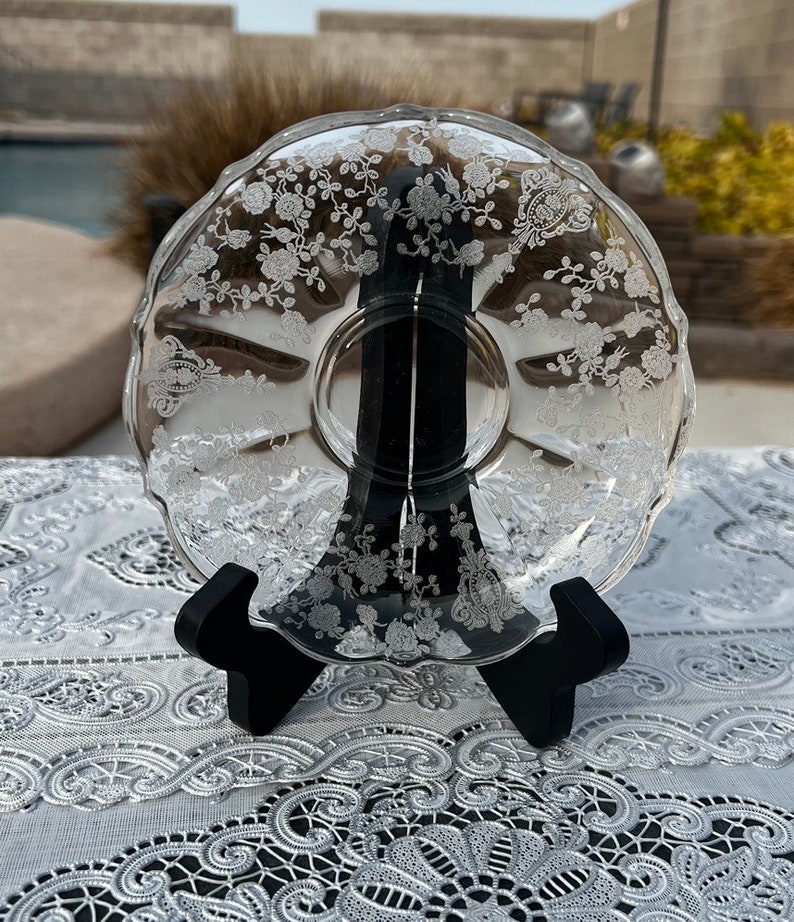 Cambridge Rose Point Clear Circa 1934 - Etsy