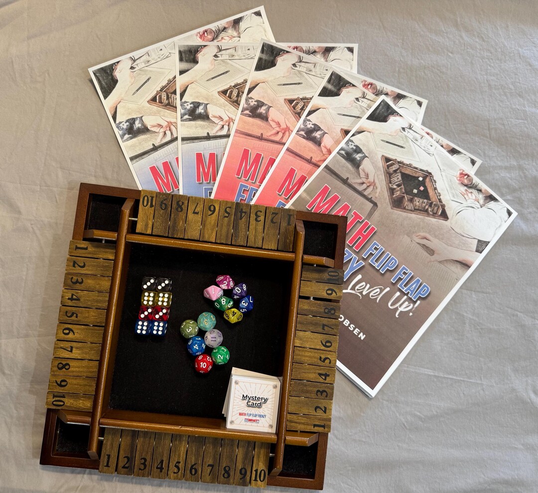 Shut the Box Game Flip/educate Pack-shut the Box Game Rules Book ...