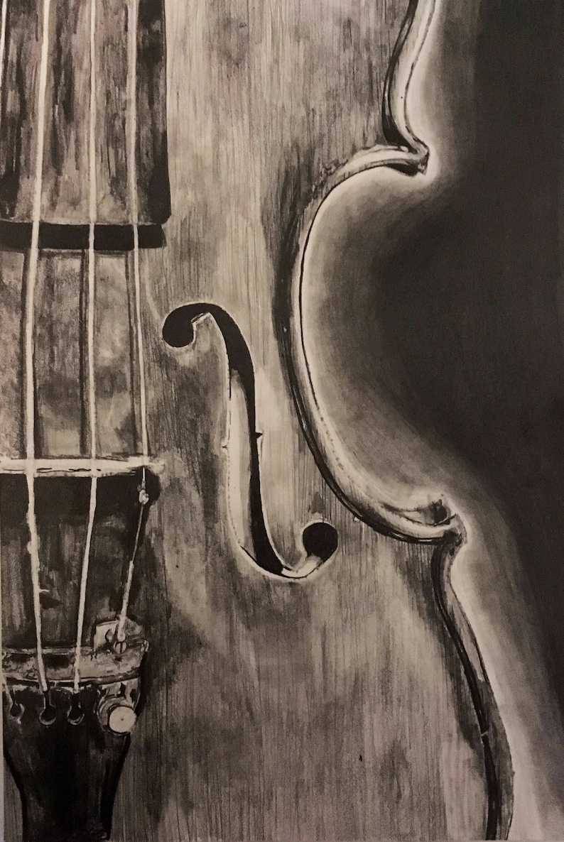 Pencil Drawing; Print; Viola - Etsy