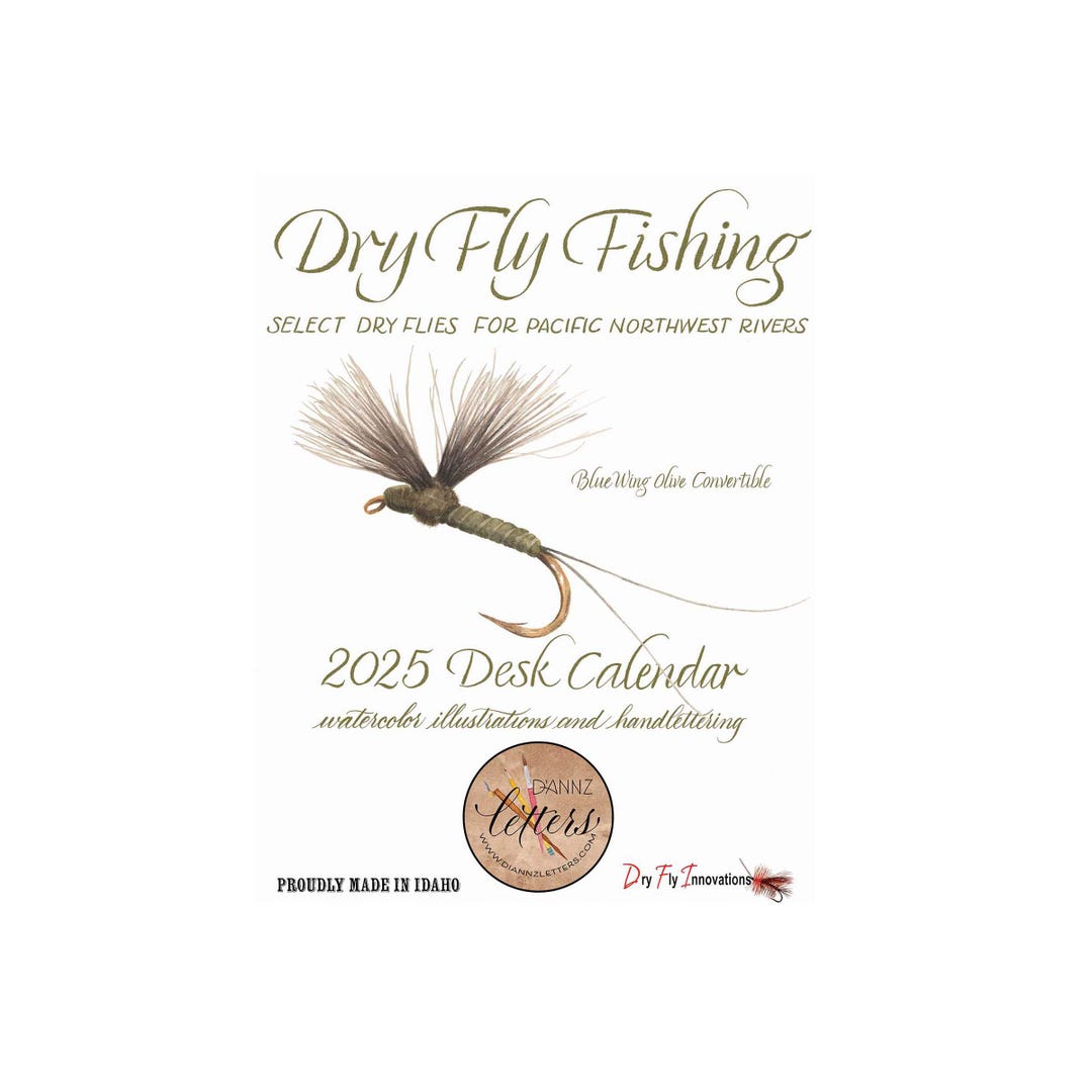 Dry Fly Fishing Desk Calendar 2025 - Etsy