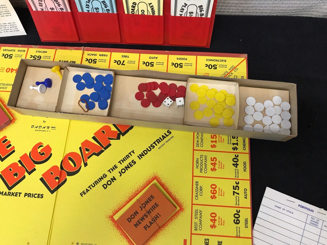 Vintage 1960 the Big Board Stock Market Game by Dadan Inc. of - Etsy