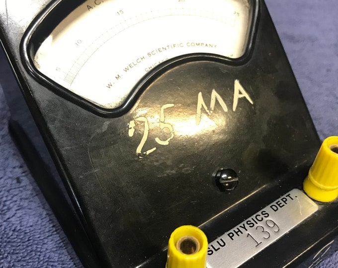 Vintage Desktop AC Ammeter, Ammeter Meter, Bench Top AC Ammeter ...