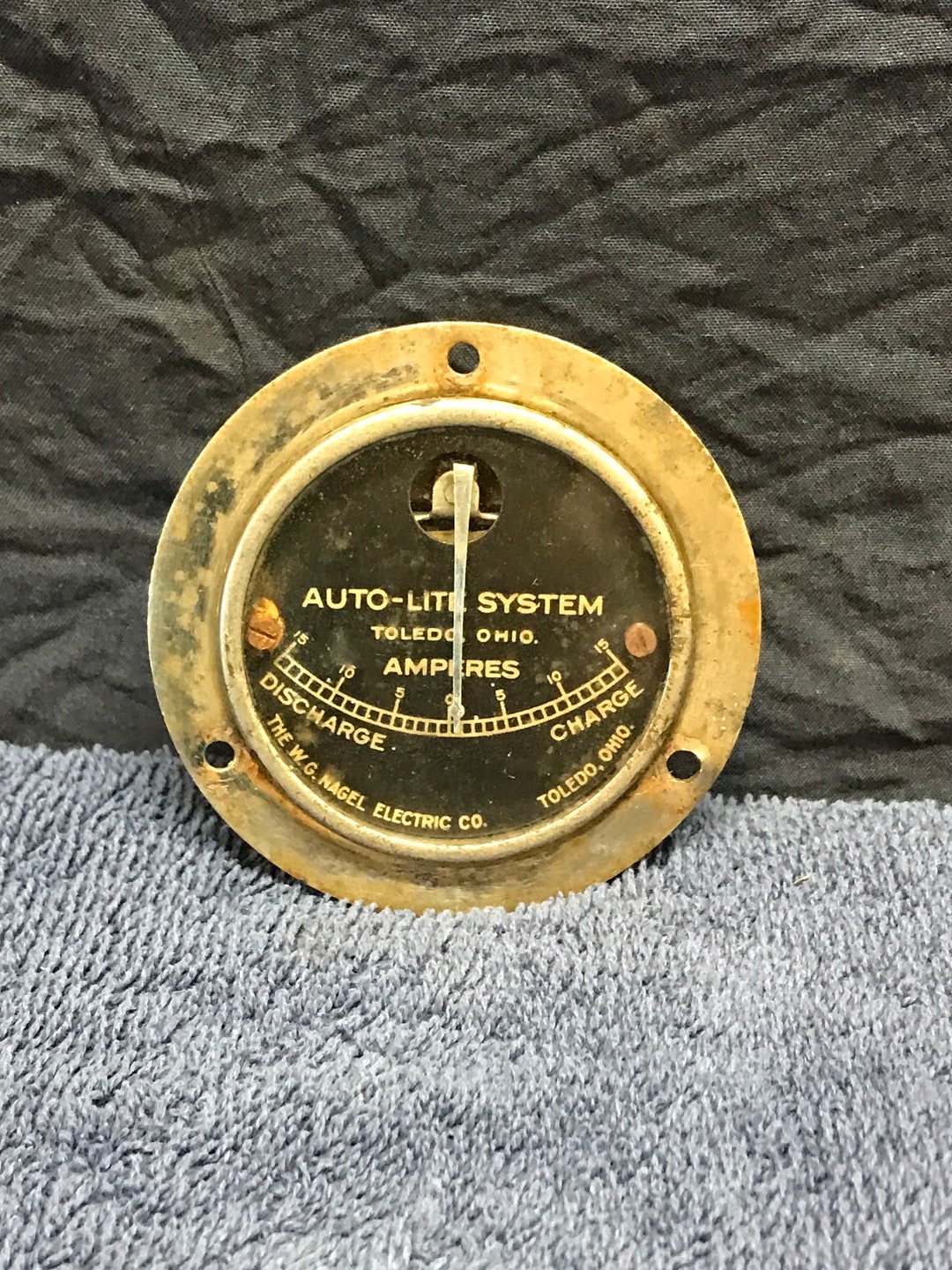 Antique Auto Lite System of Toledo Ohio Amperes Gauge. Automotive ...