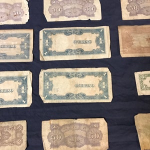World War II Era Japanese Paper Money. Vintage Paper Money. Japanese ...