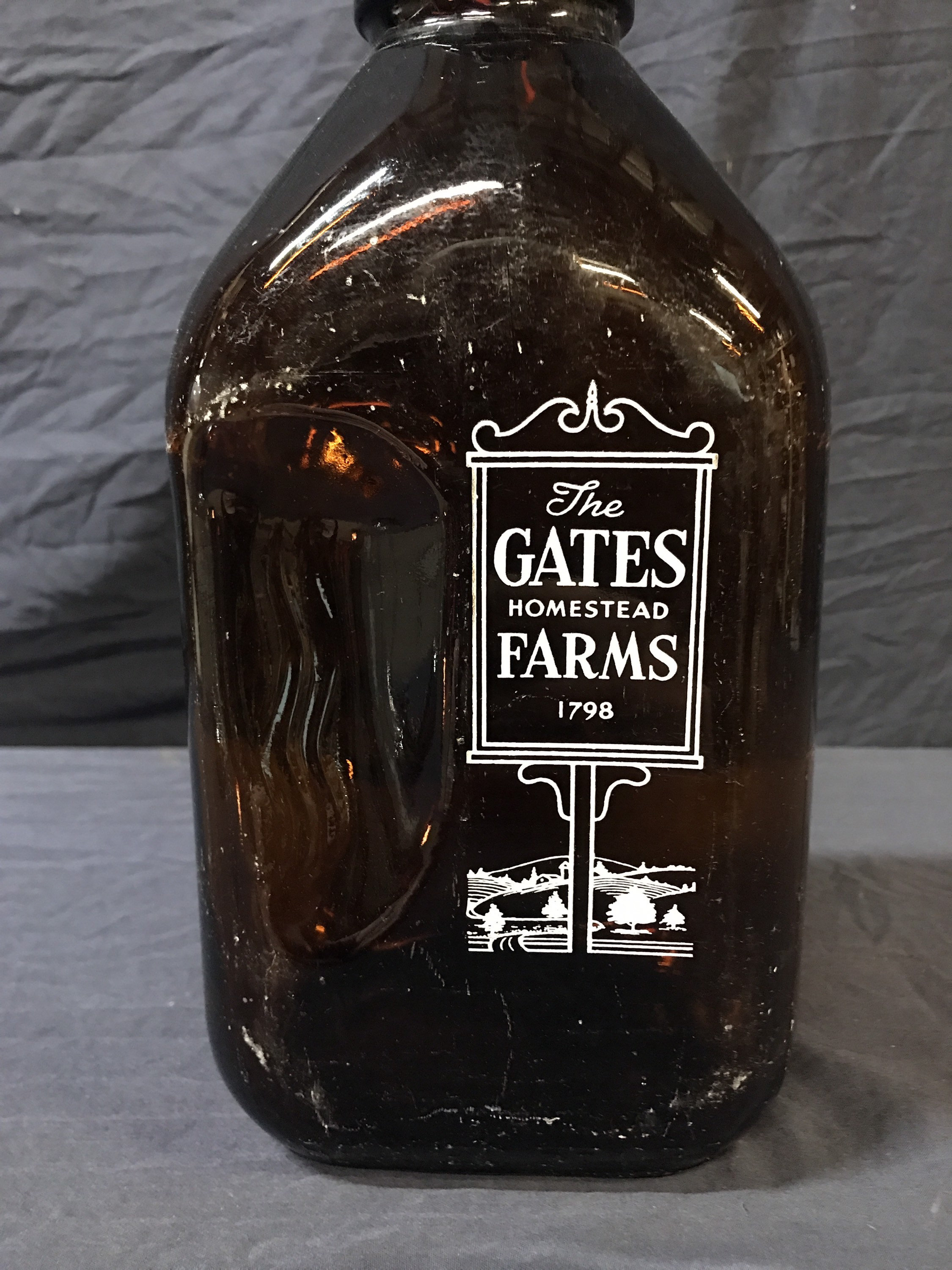 Vintage Gates Farms Half Gallon Amber Color Glass Milk Bottle. - Etsy