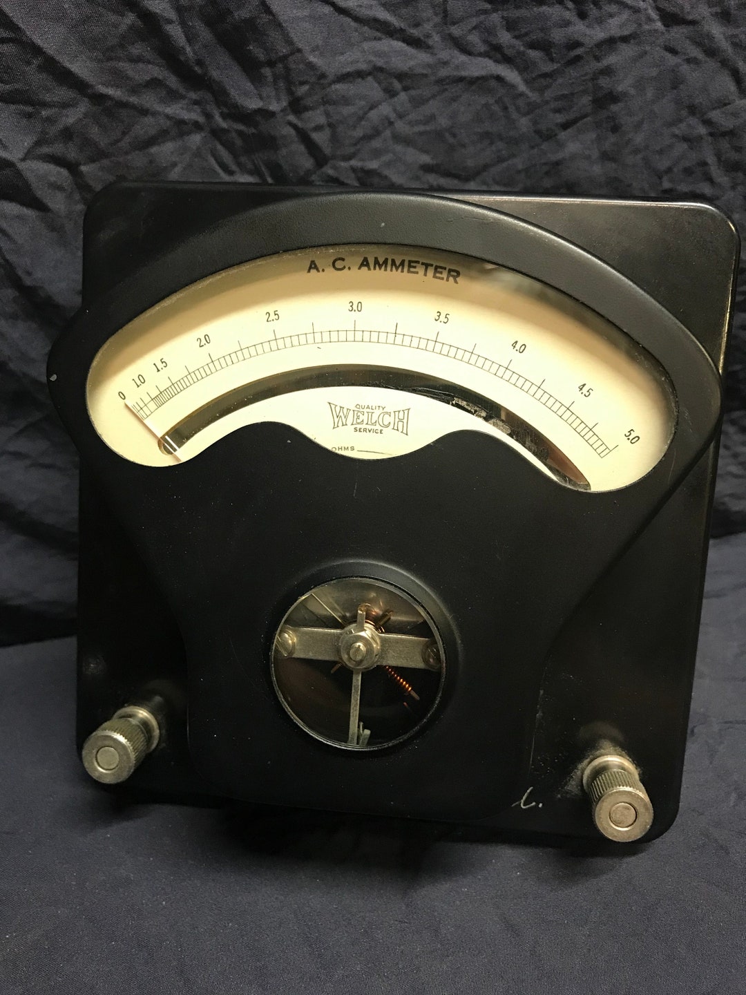 Vintage Desktop AC Ammeter, Ammeter Meter, Bench Top AC Ammeter ...